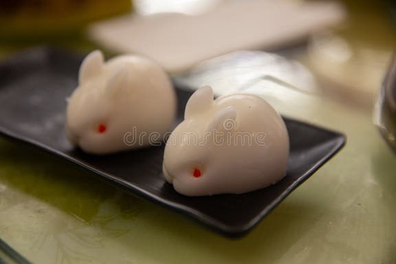 Cute Bunny Dim Sum stock image. Image of bunnies, lunch - 371738933