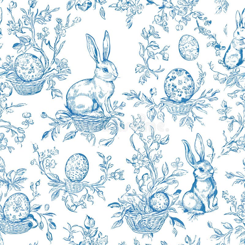 Cute Bunny Embroidery Pattern, Easter Rabbit Hand Embroidery Stock ...