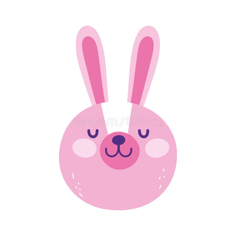 Cute bunny face stock vector. Illustration of happy - 217996557