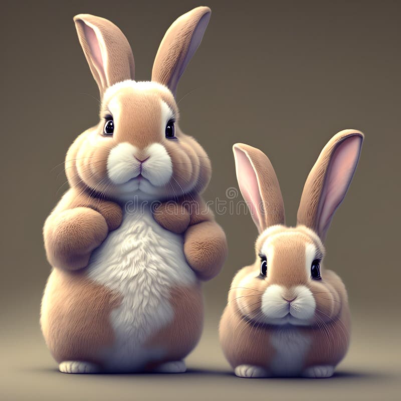 Cute Bunny, Generative AI Illustration Stock Illustration ...