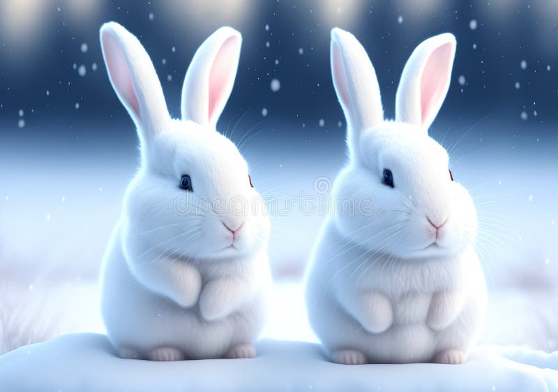 Cute Bunny, Generative AI Illustration Stock Photo - Image of ...