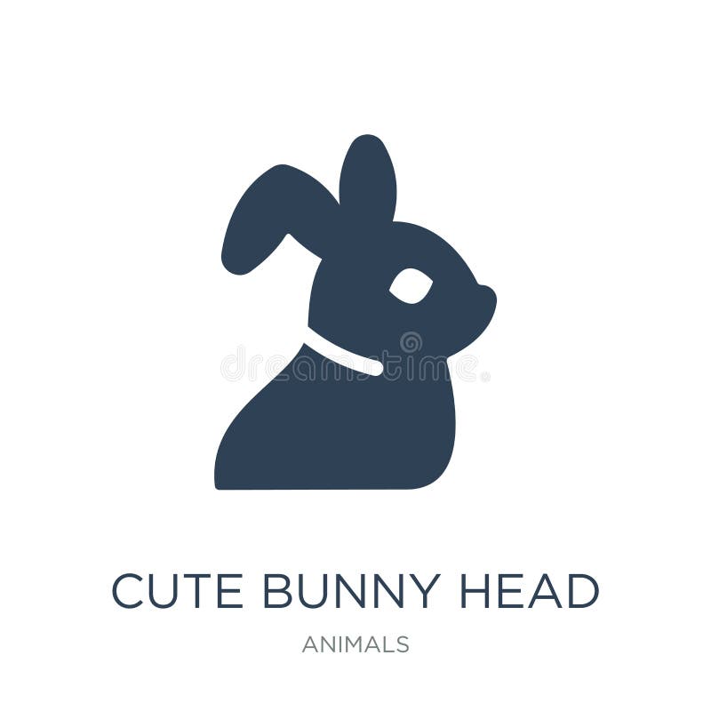 Bunny Icon in Trendy Design Style. Bunny Icon Isolated on White ...