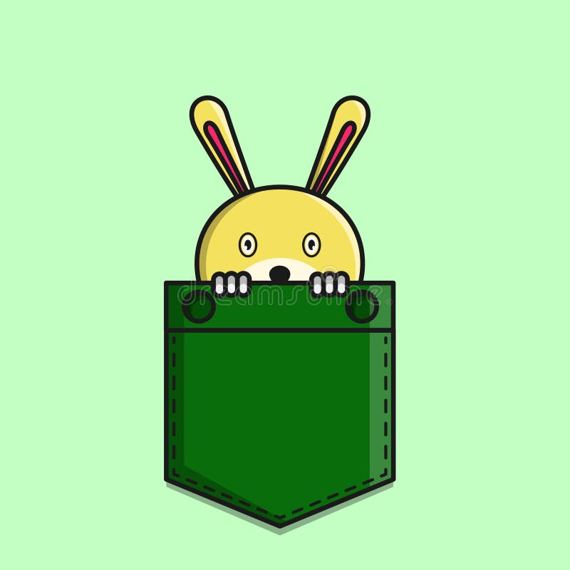Cute Bunny Hide Illustration Vector Stock Vector - Illustration of ...