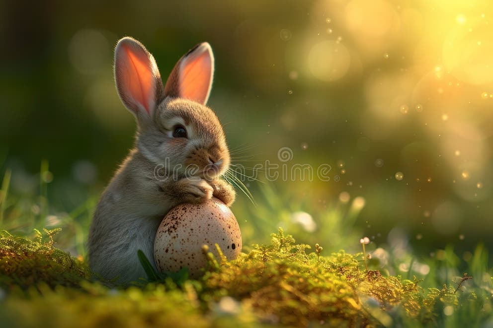 Cute bunny hug easter egg stock photo. Image of white - 307386028