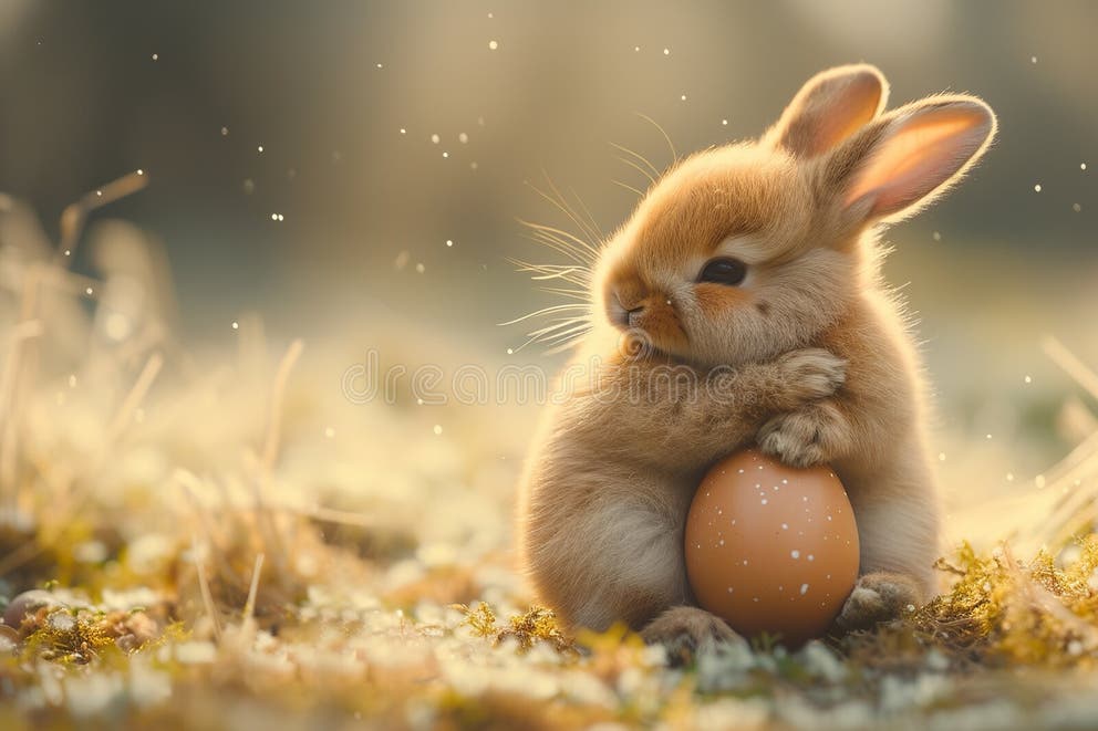 Cute bunny hug easter egg stock photo. Image of kiss - 307386272