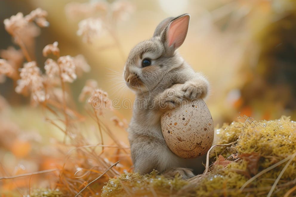 Cute bunny hug easter egg stock photo. Image of sleeping - 307387084