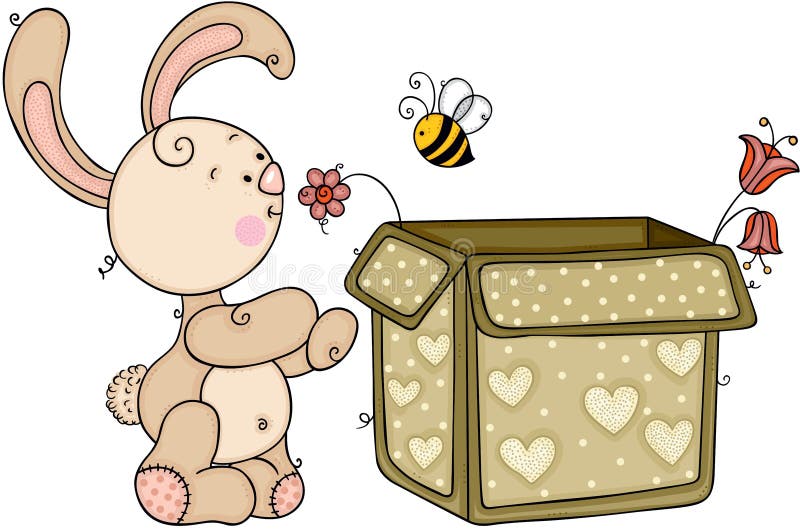 Cartoon Little Toy Bunny Box Stock Illustrations – 99 Cartoon Little ...