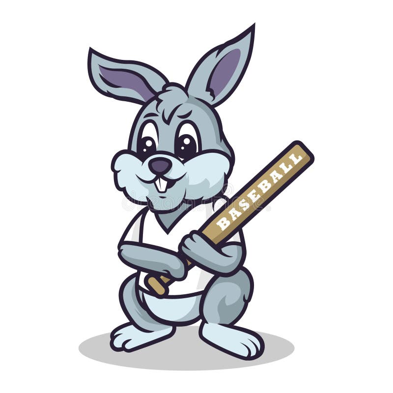 Cute Bunny Mascot Sport Related Design Stock Vector - Illustration of ...