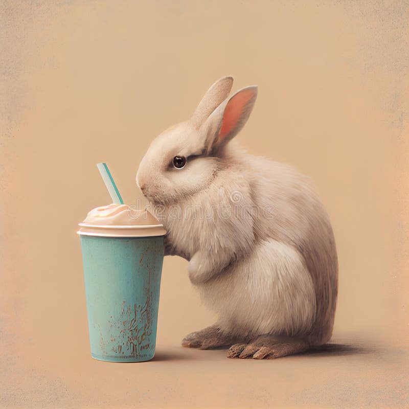 Rabbit Drinking Coffee Stock Illustrations – 73 Rabbit Drinking Coffee ...