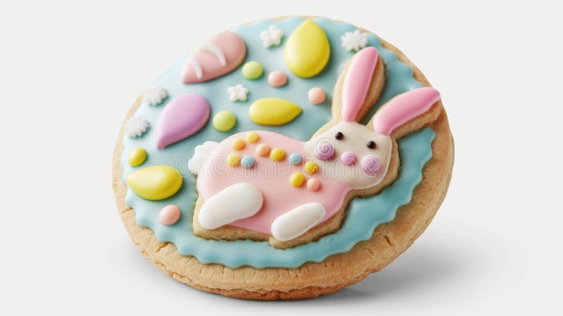 A Cute Bunny-shaped Cookie Perfect for Easter Celebrations Stock Photo ...