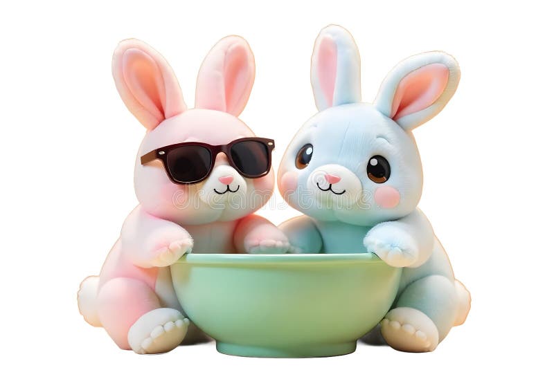 Cute Bunny and Single Easter Egg. Concept and Idea of Happy Easter Day ...