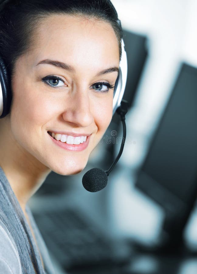 Cute Business Customer Service Stock Image - Image of beautiful ...
