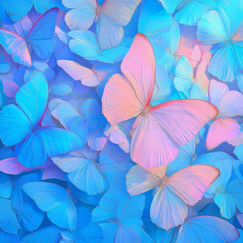 Cute Butterflies Hand-drawn Watercolor Seamless Pattern Stock Photo ...