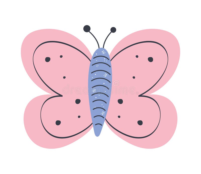 Cute butterfly adorable stock vector. Illustration of vector - 284026793