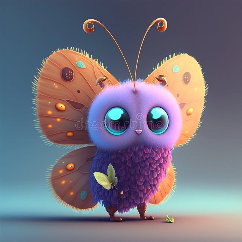 Cute butterfly character stock illustration. Illustration of antennae ...