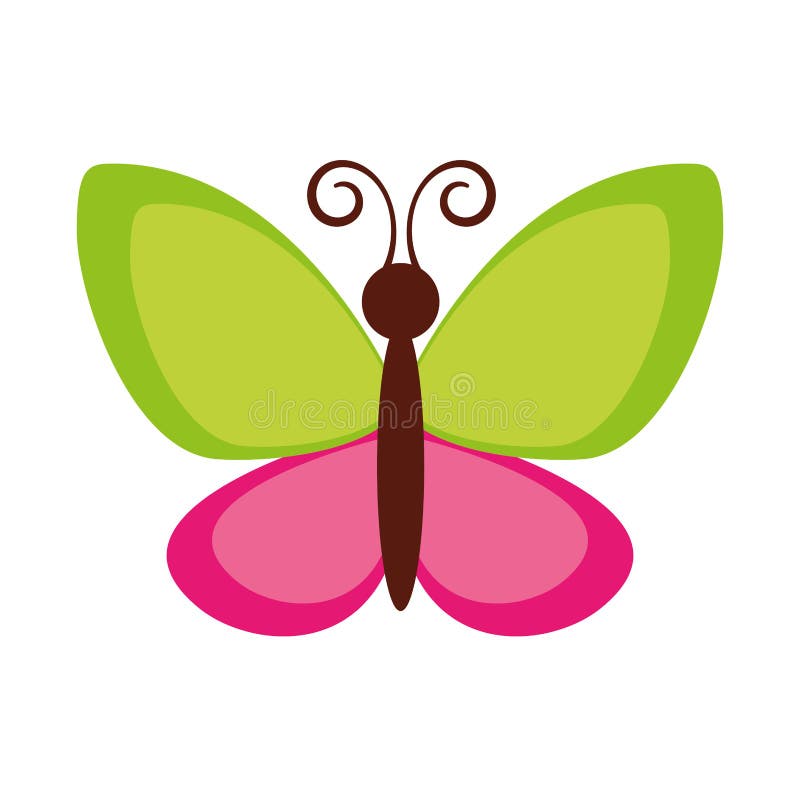Cute butterfly flying icon stock vector. Illustration of sign - 86534534