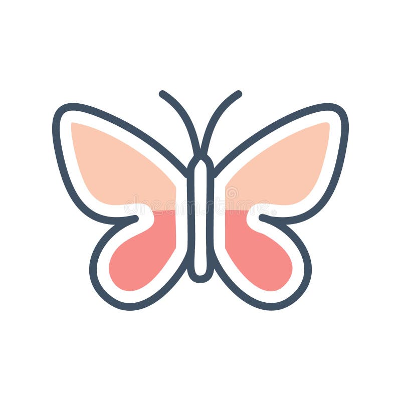 Cute Butterfly Icon. Simple, Colorful Butterfly Graphic Stock ...