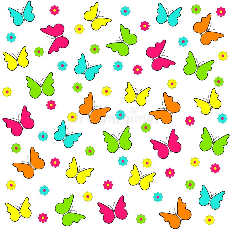 Cute Butterfly Seamless,pattern Stock Vector - Illustration of ...