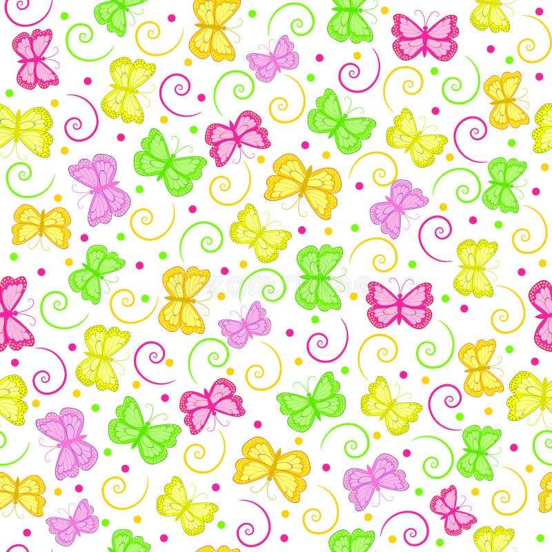 Cute Butterfly Seamless,pattern Stock Vector - Illustration of ...