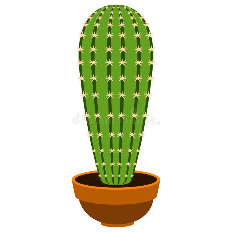Cute cactus icon stock vector. Illustration of shape - 108730593