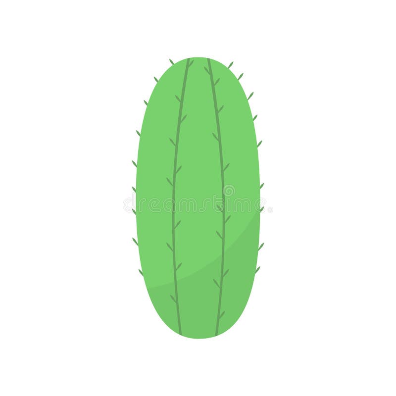 Cute Cactus or Succulent, Vector Cartoon Illustration in Flat Style ...