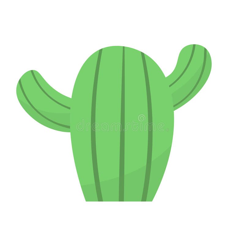 Cute Cactus or Succulent, Vector Cartoon Illustration in Flat Style ...