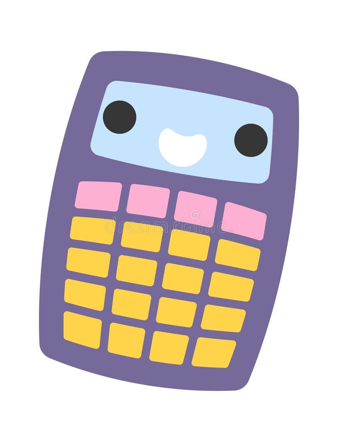 Cute Calculator Mascot Wishes You a Merry Christmas Stock Vector ...
