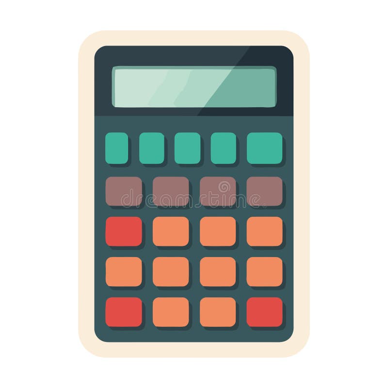 Cute calculator design stock vector. Illustration of finance - 279269134