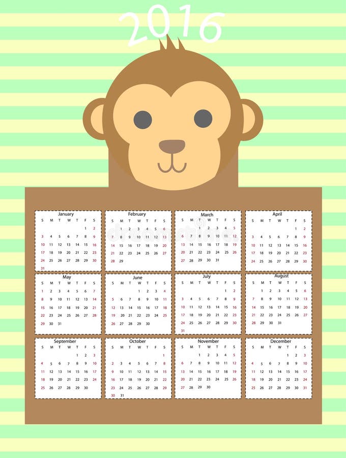 Cute calendar stock vector. Illustration of flat, december - 60658243