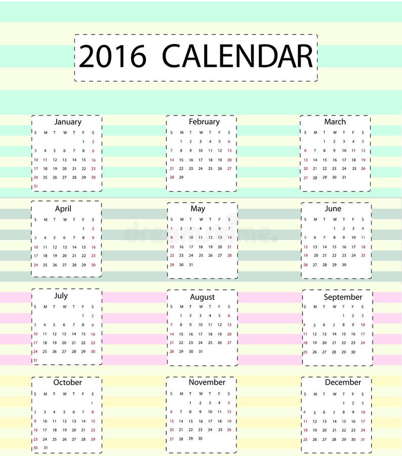 Cute Calendar Vector Illustrator Stock Illustrations – 73 Cute Calendar ...