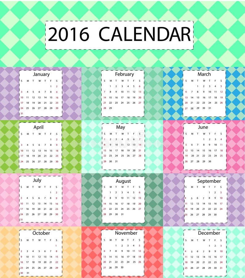 Cute calendar stock vector. Illustration of december - 60667030