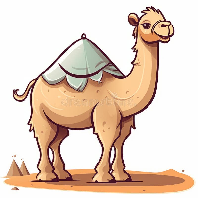 Cute Camel Cartoon Character. Vector Illustration of a Cute Camel Stock ...