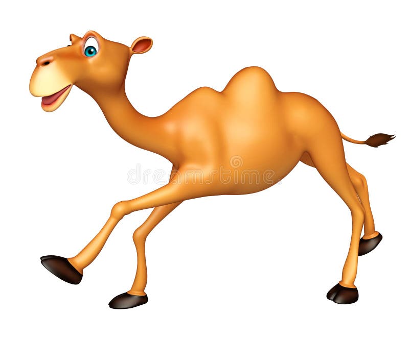 Cute Camel Funny Cartoon Character Stock Illustration - Illustration of ...