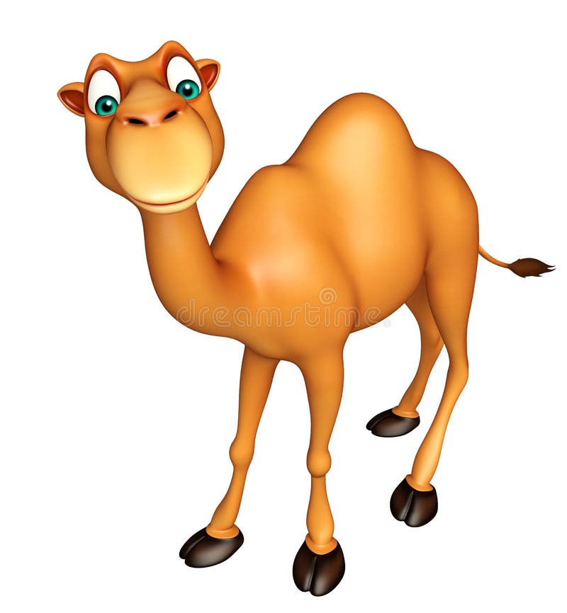 Cute Camel Funny Cartoon Character Stock Illustration - Illustration of ...
