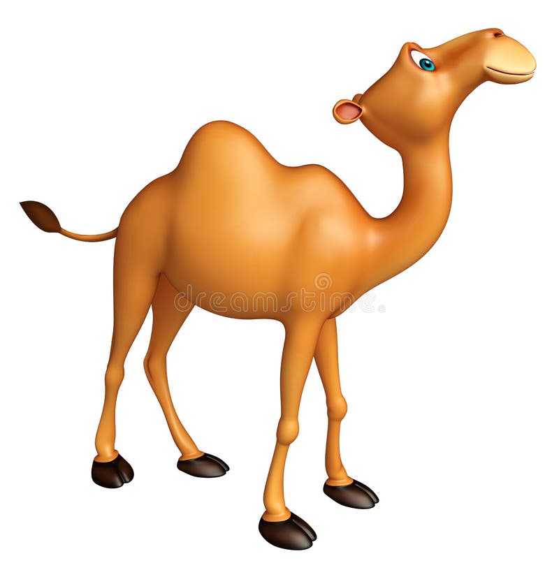 Cute Camel Funny Cartoon Character Stock Illustration - Illustration of ...