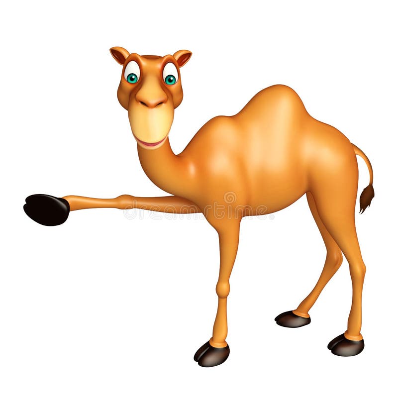 Cute Camel Funny Cartoon Character Stock Illustration - Illustration of ...