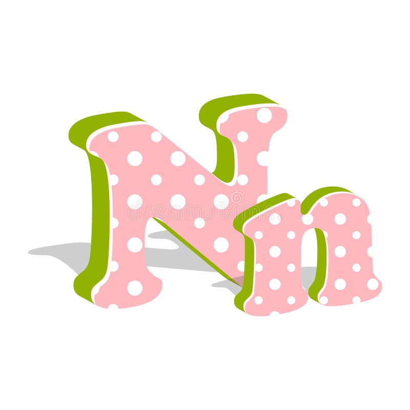 Cute Candy-colored 3d Alphabet Caps and Numerics Stock Vector ...