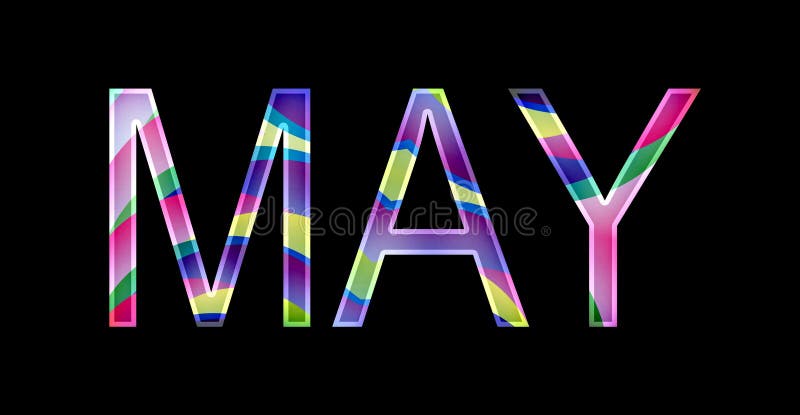 Cute candy rainbow May stock illustration. Illustration of phase ...