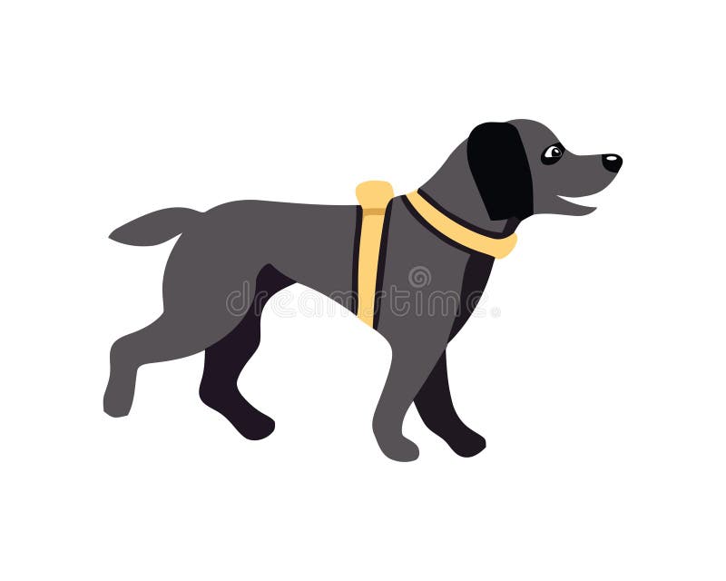 Cute Canine Walking Portrait Stock Vector - Illustration of walk ...
