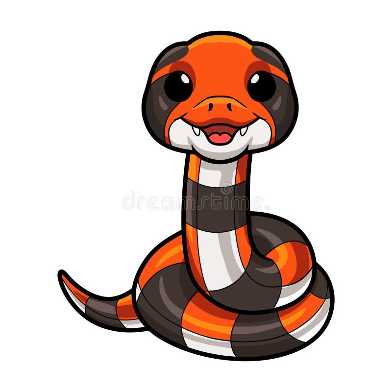 Cute Cape Coral Snake Cartoon Stock Vector - Illustration of exotic ...