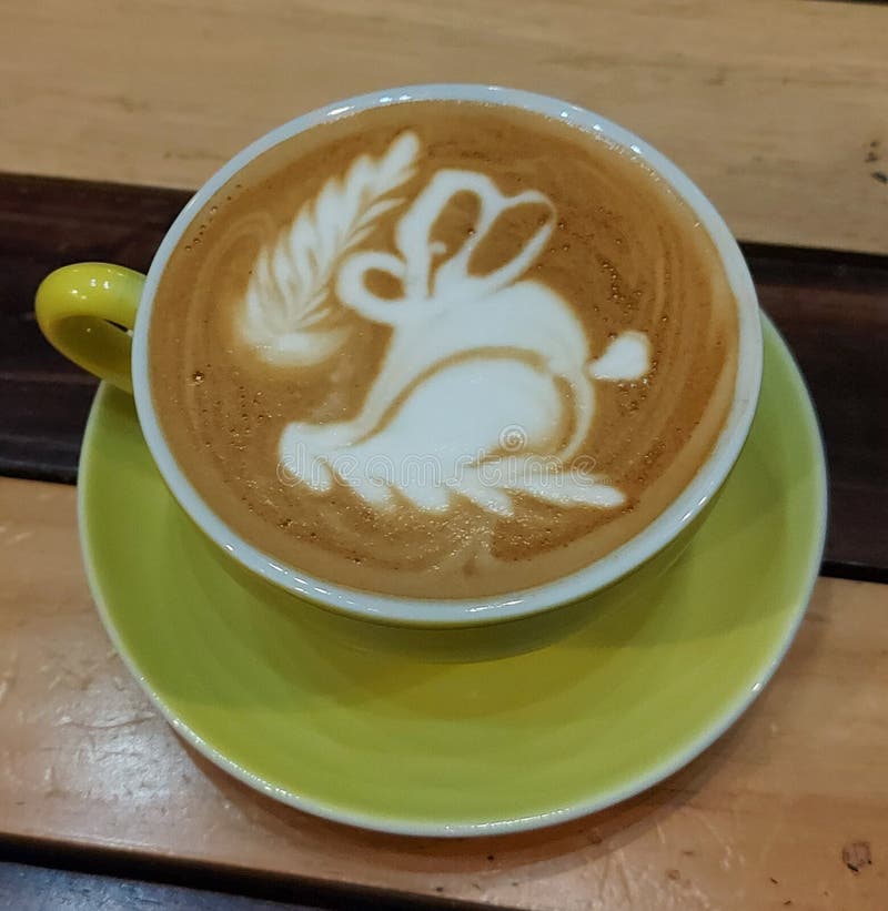 Cute Cappuccino Latte Art Made by Love Stock Image - Image of love ...