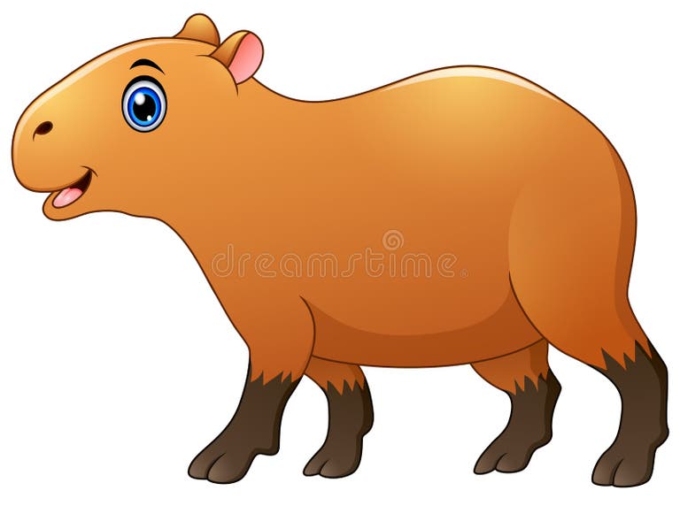 Desen animat cu capybara stock vector. Ilustrare din animate - 80587217