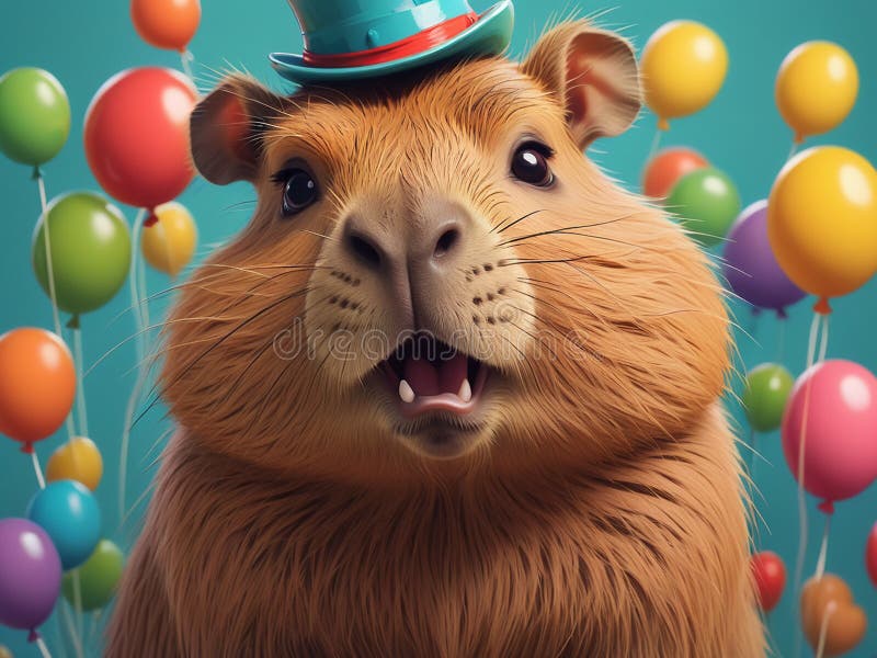 Cute Capybara 3d Style - Generated by Ai Stock Illustration ...