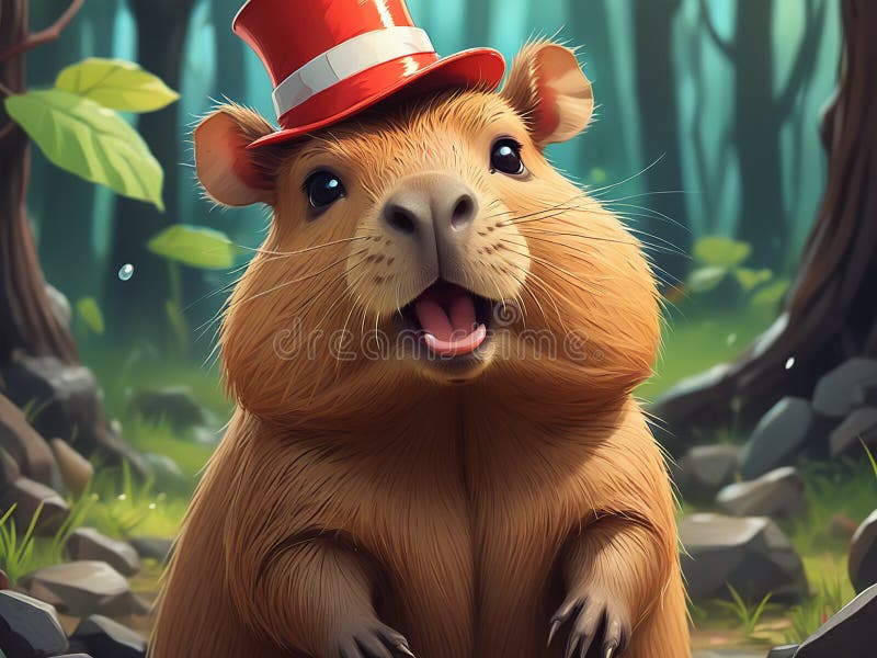 Cute Capybara 3d Style - Generated by Ai Stock Illustration ...