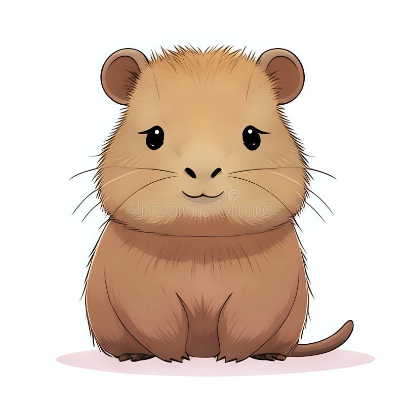 Cute Capybara - Generated by Ai Stock Illustration - Illustration of ...