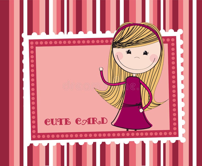 Cute card stock illustration. Illustration of outfit - 23095964
