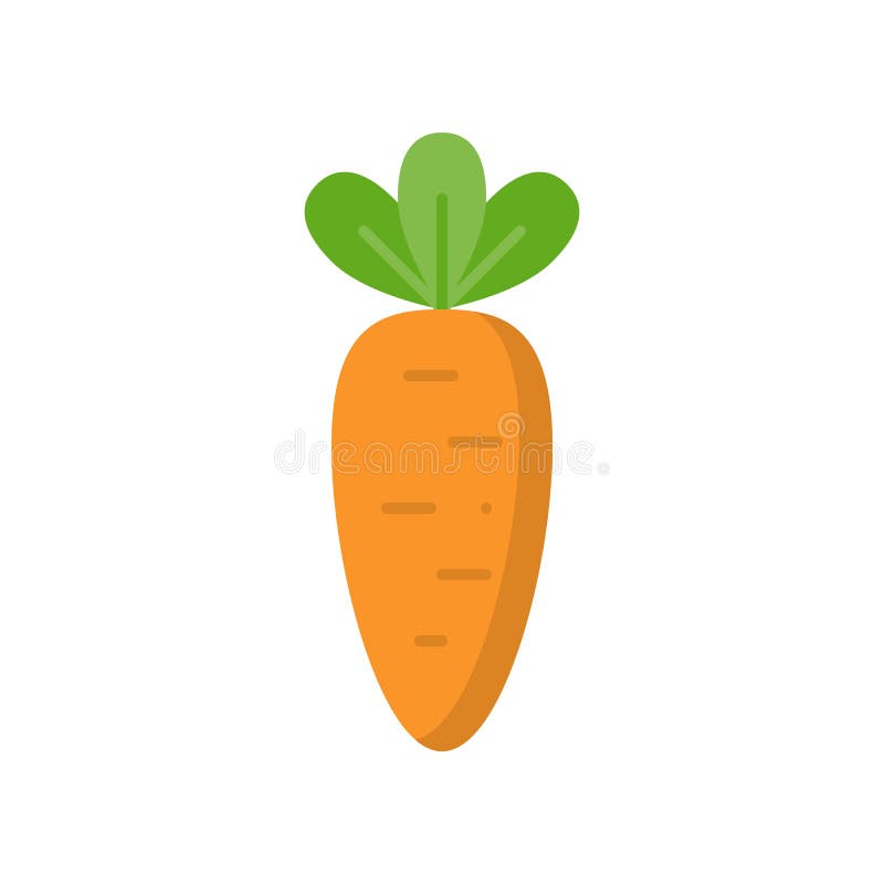 Cute Carrot Icon Solated on White Background Vector Illustration Stock ...