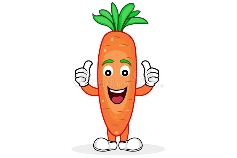 Cute Carrot Mascot Character Vector Illustration Stock Illustration ...