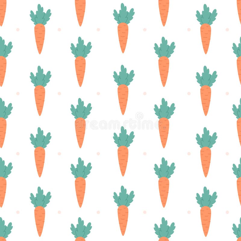 Cute Carrot Seamless Pattern. Design for Fabric, Textile, Wrapping ...