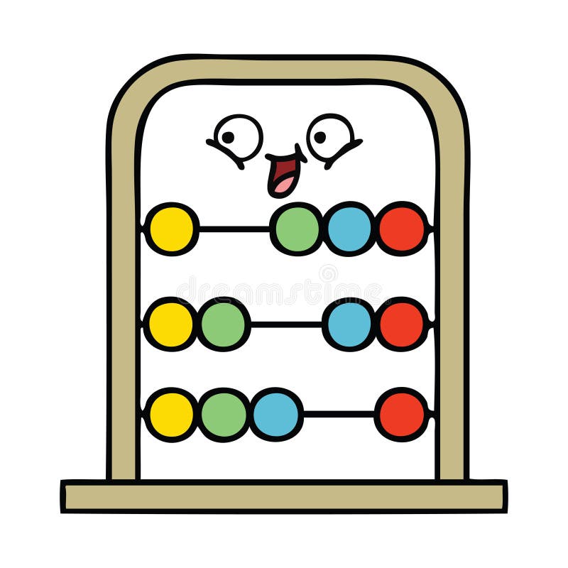 Cute cartoon of a abacus stock vector. Illustration of maths - 150424394